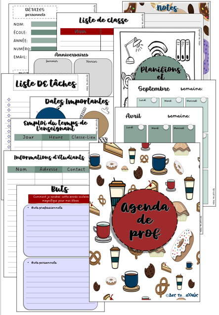 Agenda de prof-cafe(γαλλικά) | Des to alliws